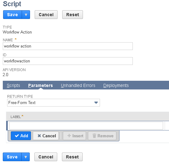 Workflow Action Script