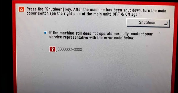 Fix error code e000001-0001 in Canon iR3245 | CORONA TECHNICAL