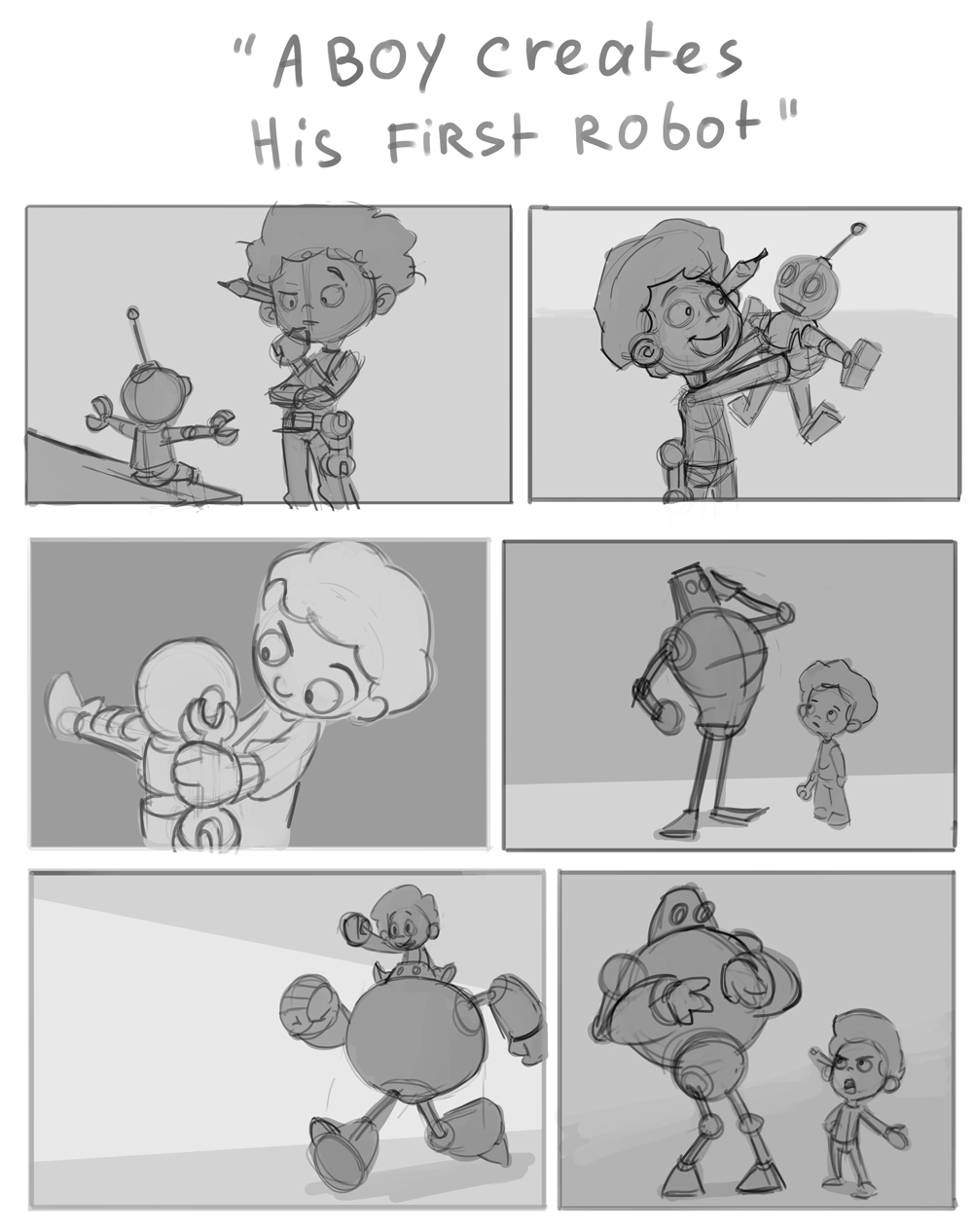 Learning drawing principles: quick story doodles