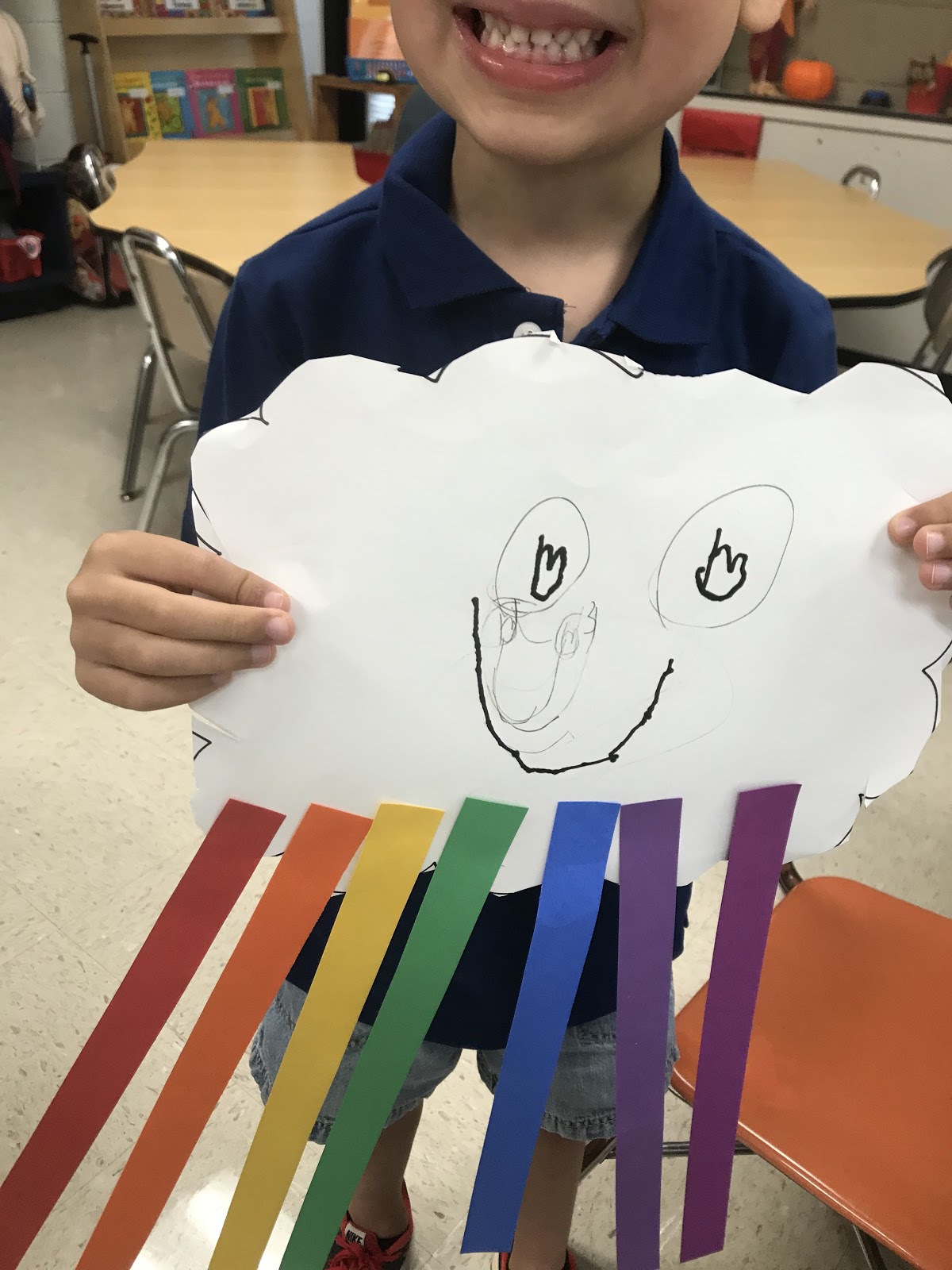 Elements of the Art Room: Kindergarten ROY G BIV clouds