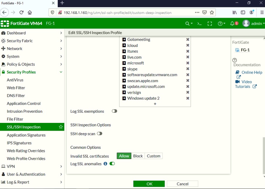My Cybersecurity Journal: Fortigate SSL/TLS Inspection