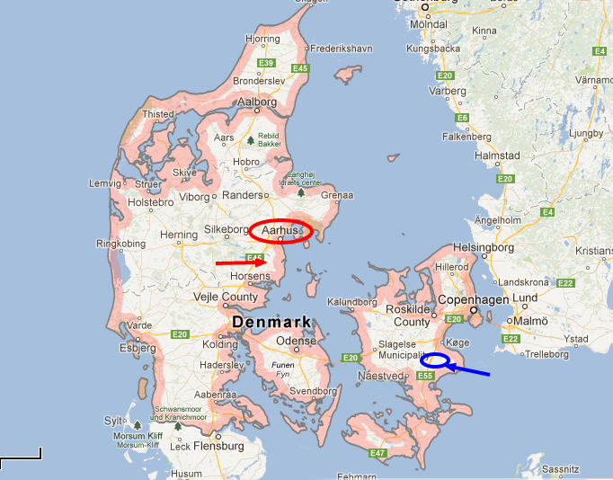 Google Denmark Map