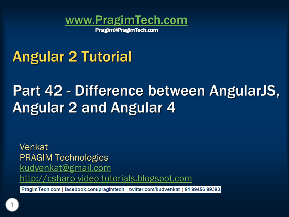 Sql Server Net And C Video Tutorial Difference Between Angularjs Angular 2 And Angular 4