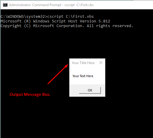 Run Simple VBScript code using Command Prompt (cmd) in windows 10 ...