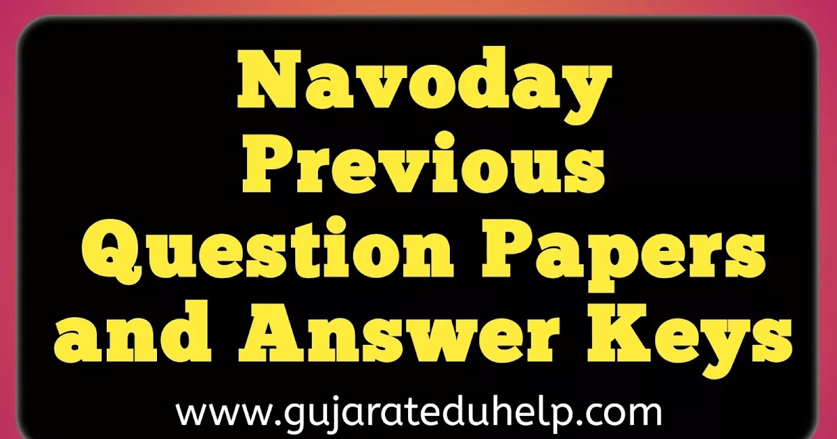 JNVST Navodaya Exam Paper and Answer Key of Year 2023