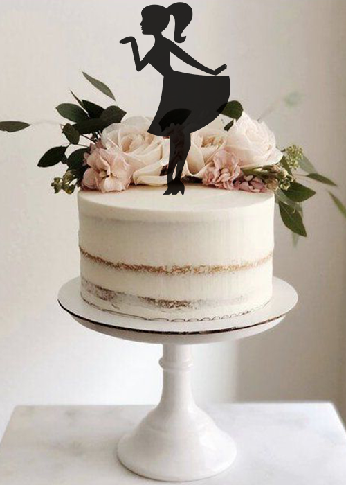 Lady cake topper
