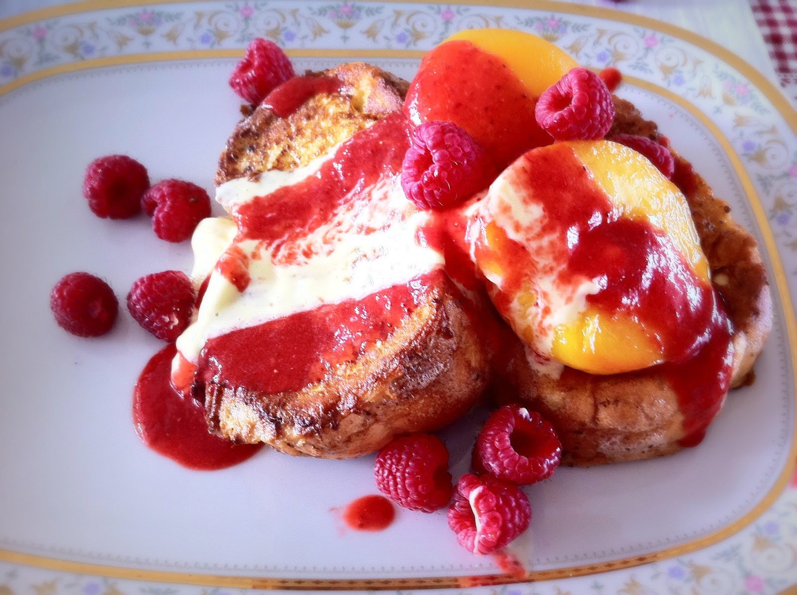 kayla marie's kitchen: Peach Melba French Toast