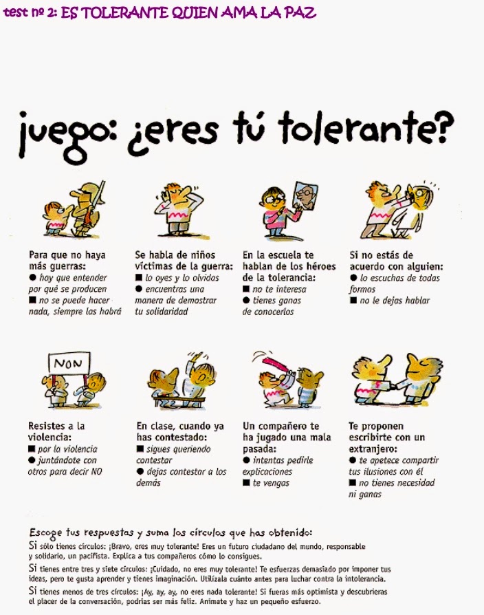 Recursos para mi clase: JUEGO: ¿ERES TÚ TOLERANTE?