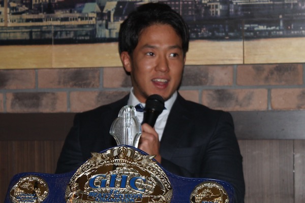 (NOAH) Daisuke Harada vs HAYATA, signing ceremony for Junior ...