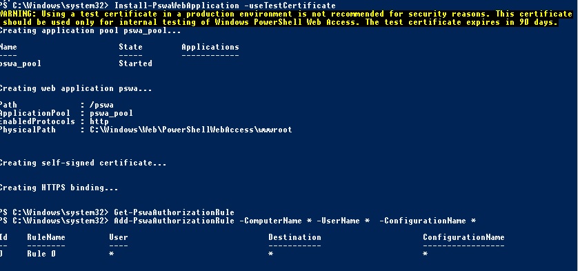 Informática: Windows PowerShell Web Access