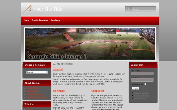 Free CSS Baseball Club Green Website Template