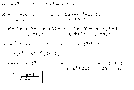 Calculo Diferencial: Algunas formulas del Calculo Diferencial