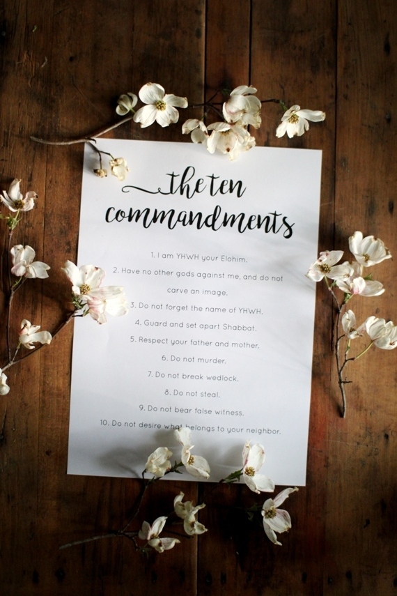 land of honey: Free Ten Commandments Printable for Shavuot
