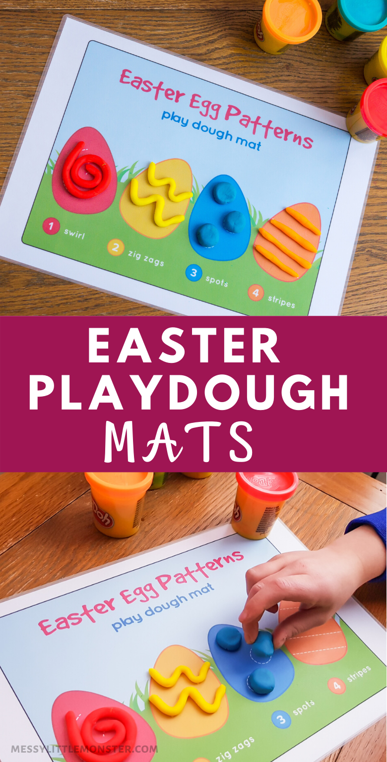 Easter Egg Patterns Playdough Mat - Messy Little Monster