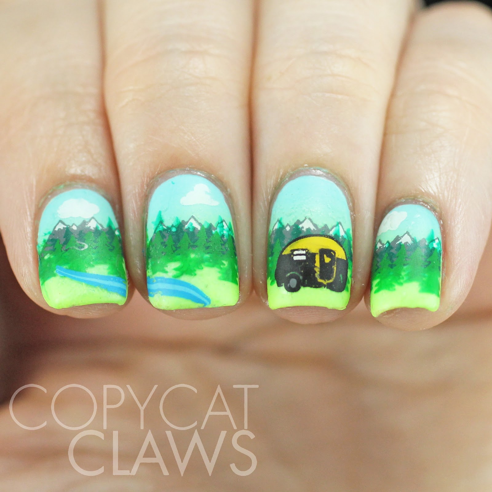 Copycat Claws: Camping Stamping Nails