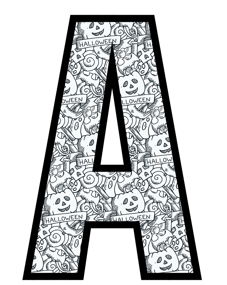 Escuela infantil castillo de Blanca: COLOREAR ALFABETO HALLOWEEN