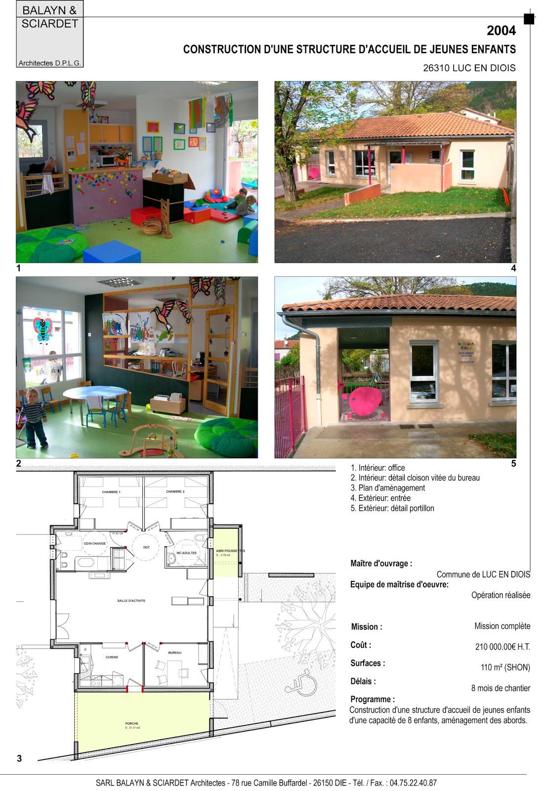 ATELIER 3+ architectes: CRECHE /// CONSTRUCTION D'UNE STRUCTURE D ...