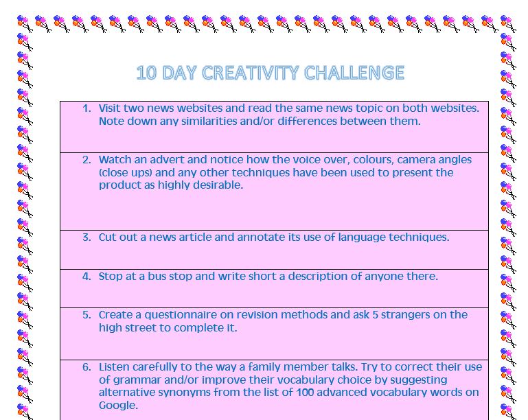 Teaching to learn. Learning to teach. : 10 day, random acts of writing ...