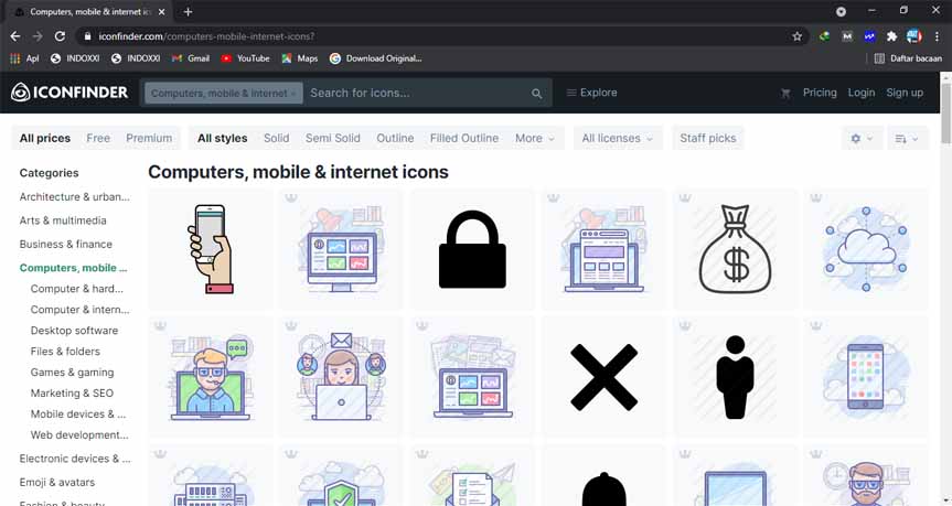 5 Daftar Situs Penyedia Icon Gratis Dan Berkualitas - Sobat-Tutorial