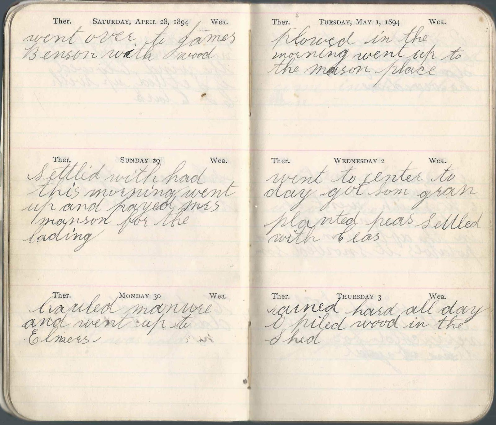 Heirlooms Reunited: May Entries in the 1900 Diary of John Foss ...