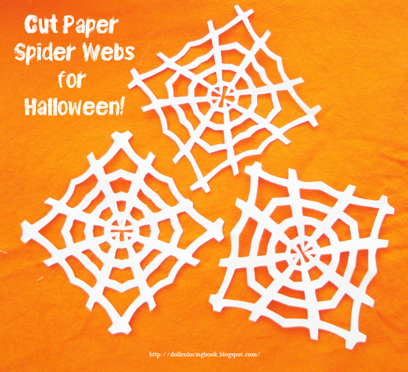 How to Cut Paper Spider Webs... | The Doll Coloring Book