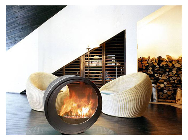 SR Nepal: Movable Contemporary Fireplace