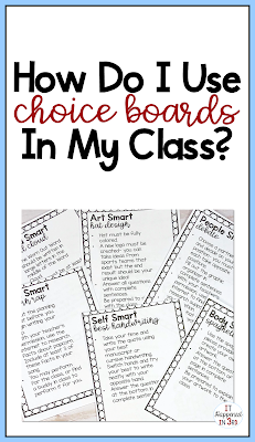 January Choice Board: Tips and Tricks for Implementation - Creatively ...