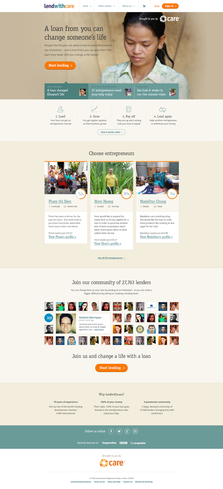 Make a loan, change a life.: Lendwithcare News: The launch of our new ...