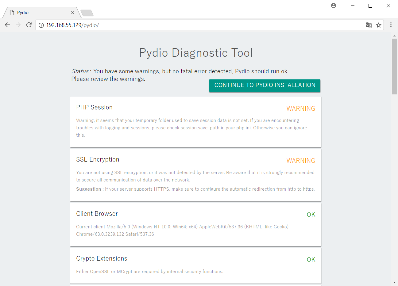 serverあれこれ: DockerでPydioがインストールされたコンテナ(Alpine 3.7)を構築する