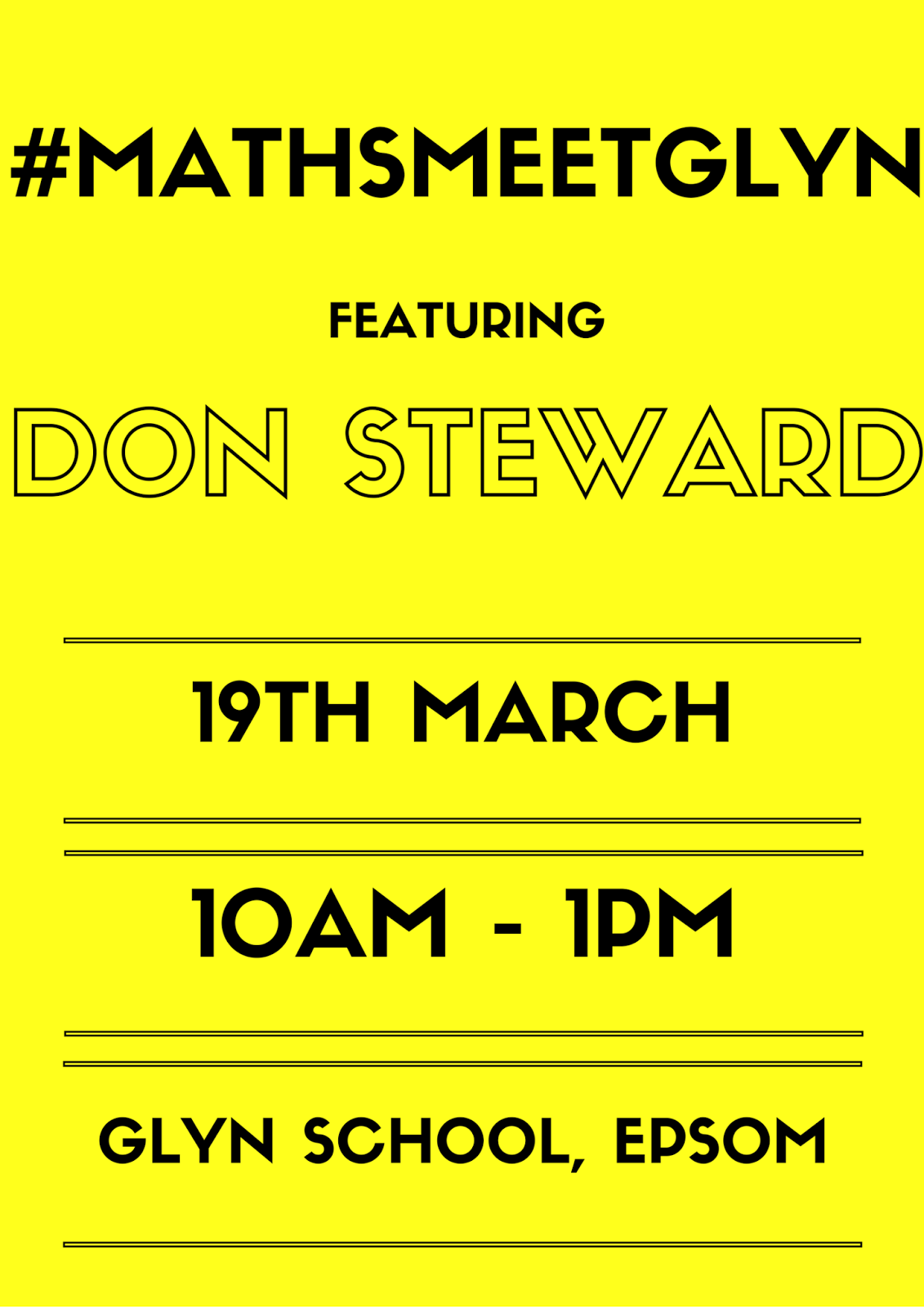 Resourceaholic: #mathsmeetglyn with Don Steward