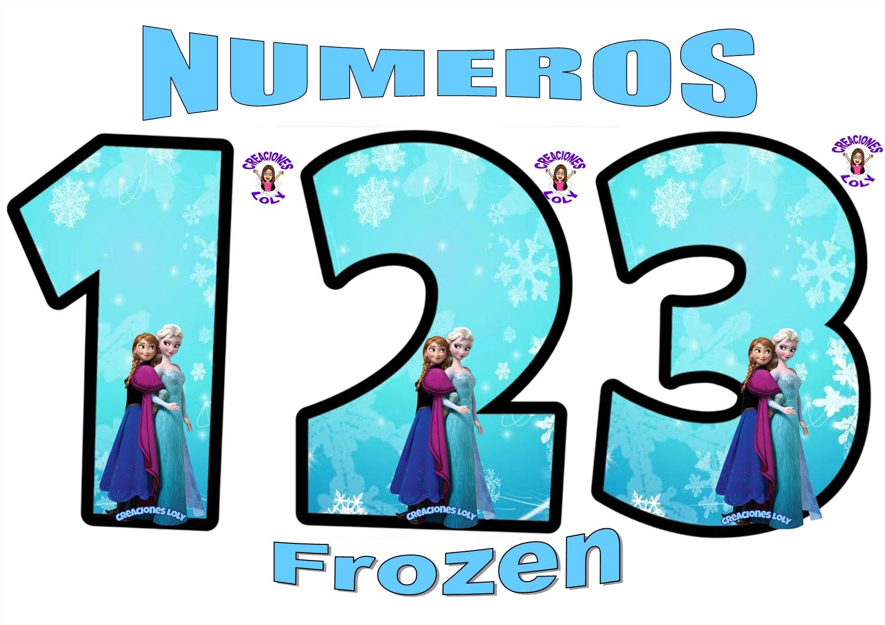 Creaciones Loly: Números Frozen