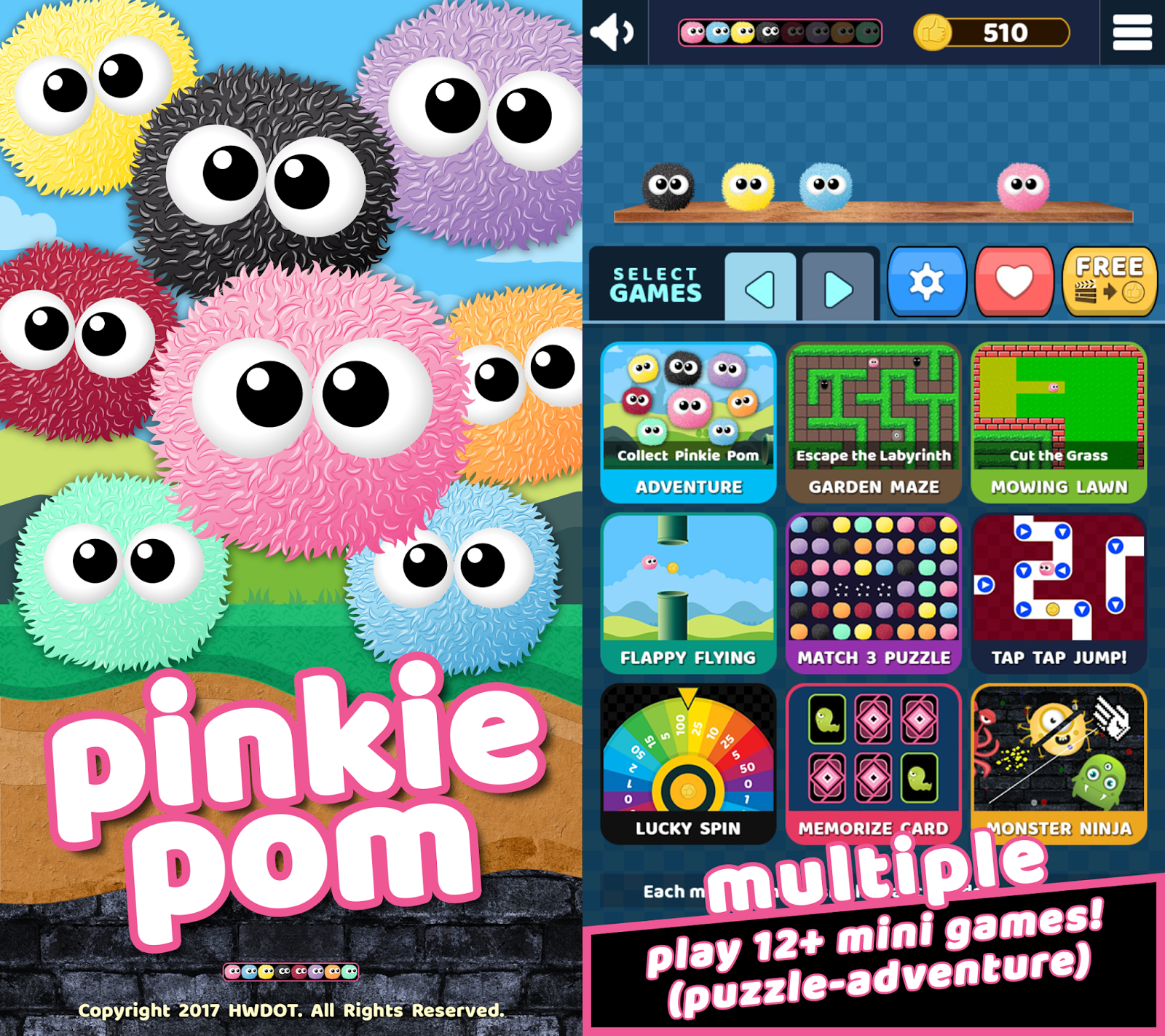 Pinkie Pom Huge Update features 12+ Mini Games | Pinkie Pom