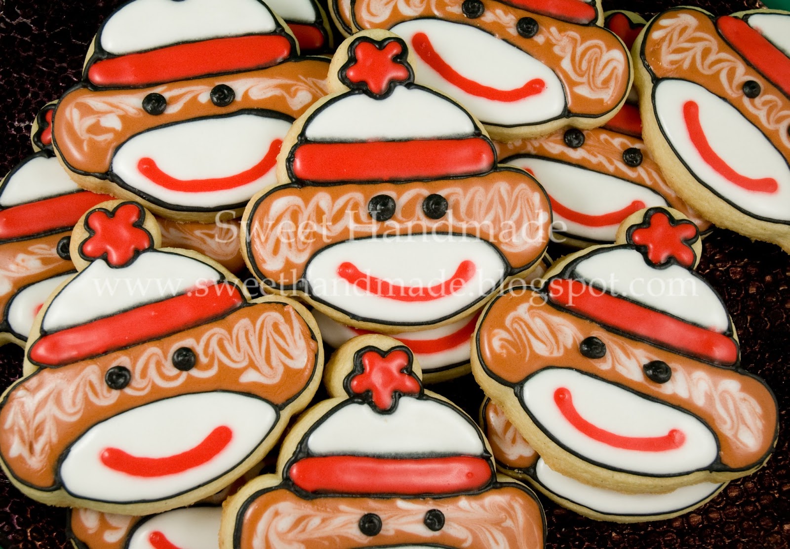 Sweet Handmade Cookies: Sock Monkey Cookies and Cookie Cutter Improvisation