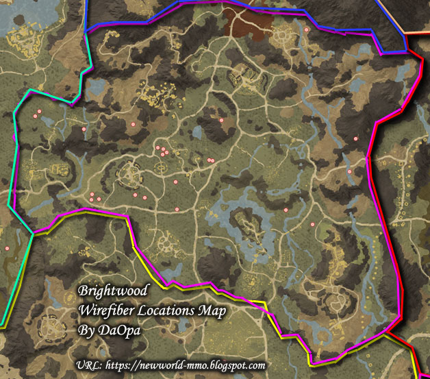 New World: Brightwood wirefiber map