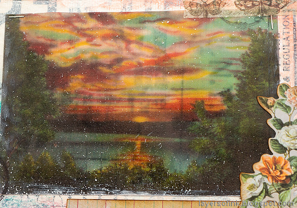 Layers of ink: Vellum Summer Art Journal Page