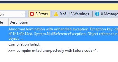 Alfasith AX: ERROR: Abnormal termination with unhandled exception. in D365