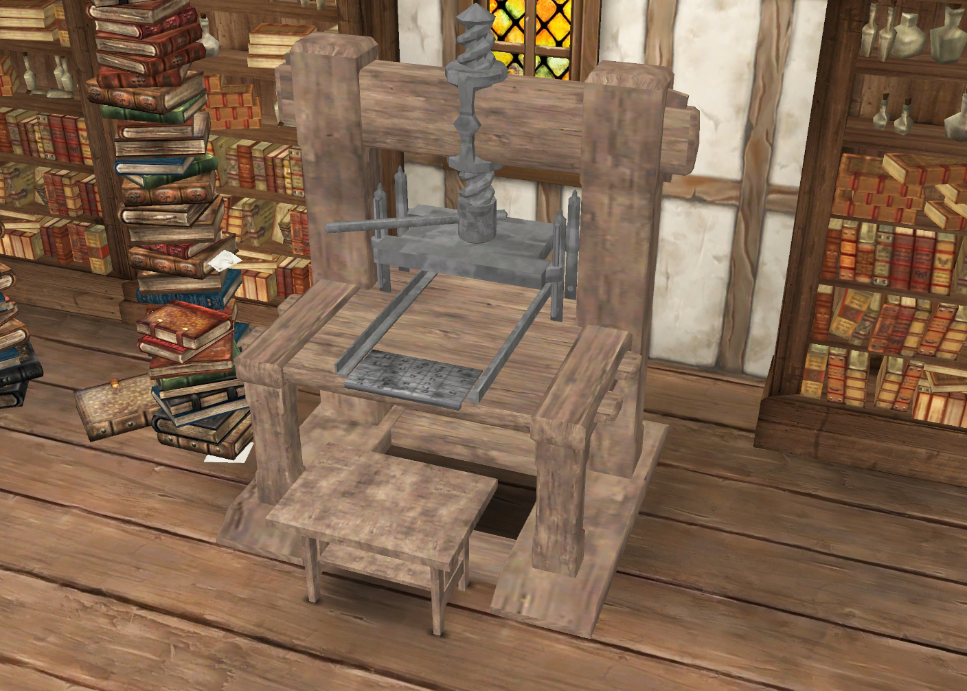 TS4: Medieval Printing Press as a Computer | History Lover's Sims Blog