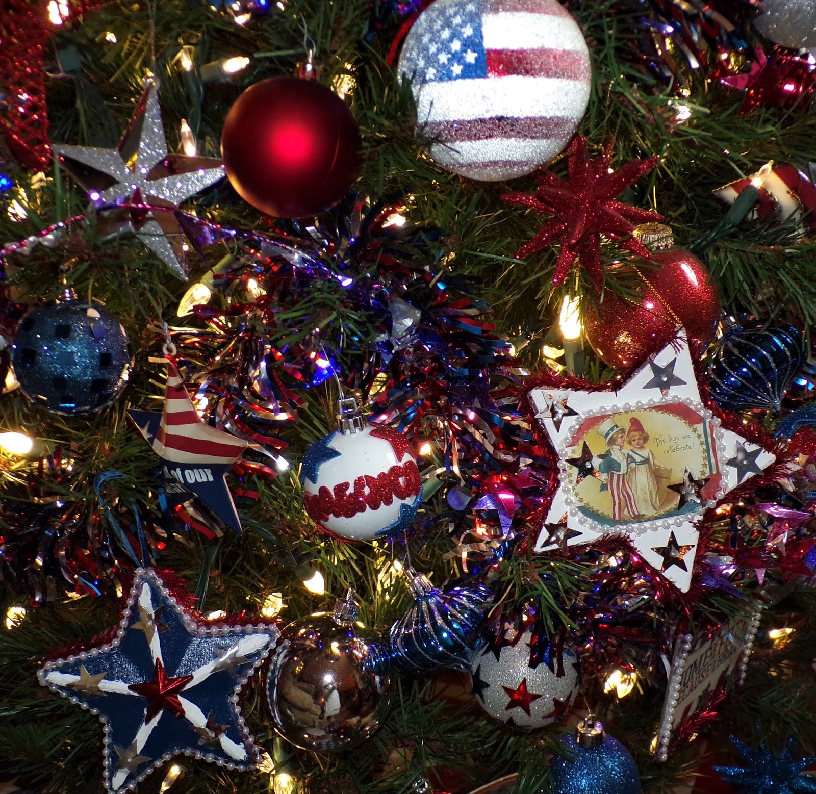 DEBBIE-DABBLE BLOG: Summer Patriotic Tree, 2020