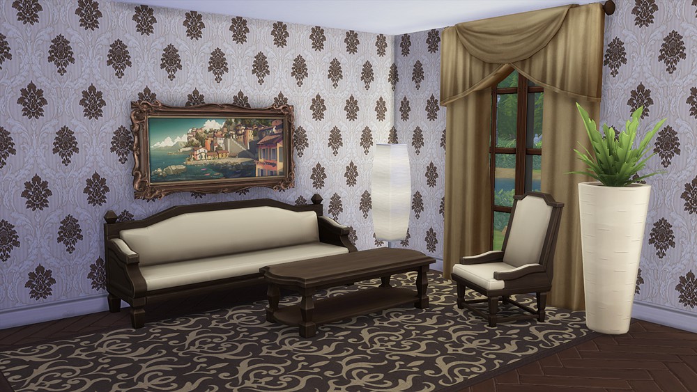 Corporation "SimsStroy": The Sims 4. Set Wallpaper "Creamy passion".
