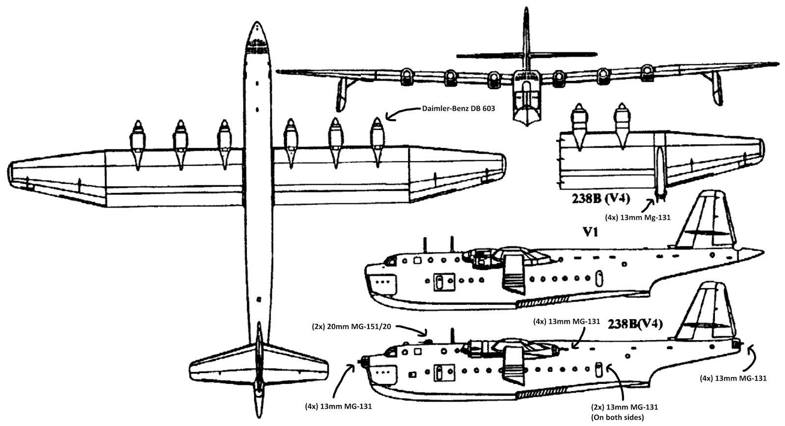aerosngcanela: O gigante Blohm & Voss BV 238