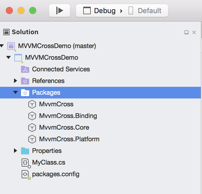 Step 2 Create The New Xamarin Android Project And Add Mvvmcross Package