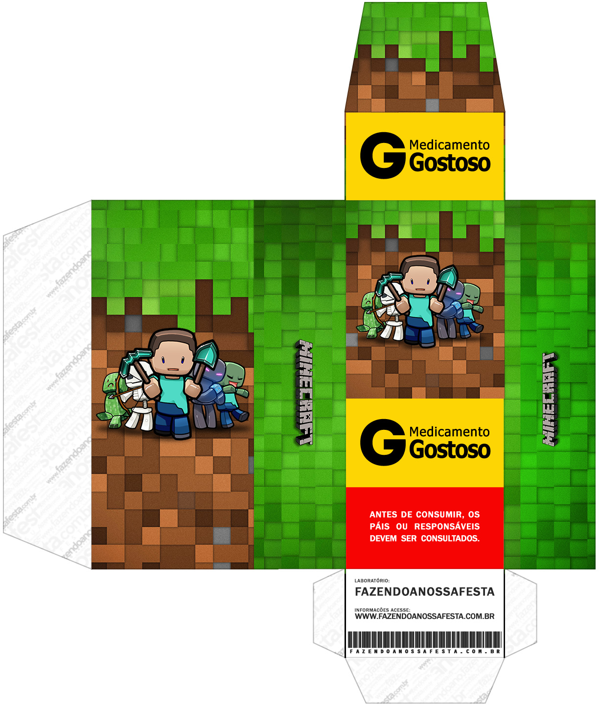 Minecraft: Cajas para Imprimir Gratis. - Oh My Fiesta! Friki