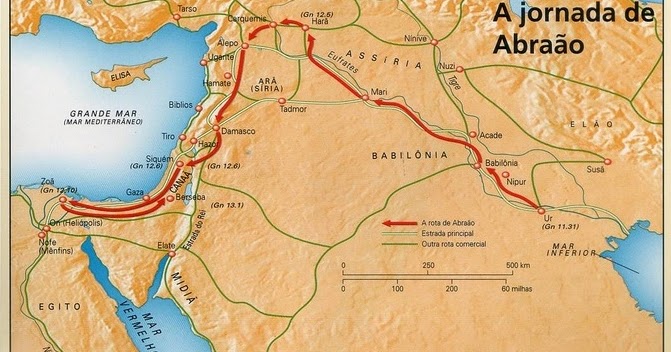 Abraão, Isaque e Jacó - Mapas Bíblicos