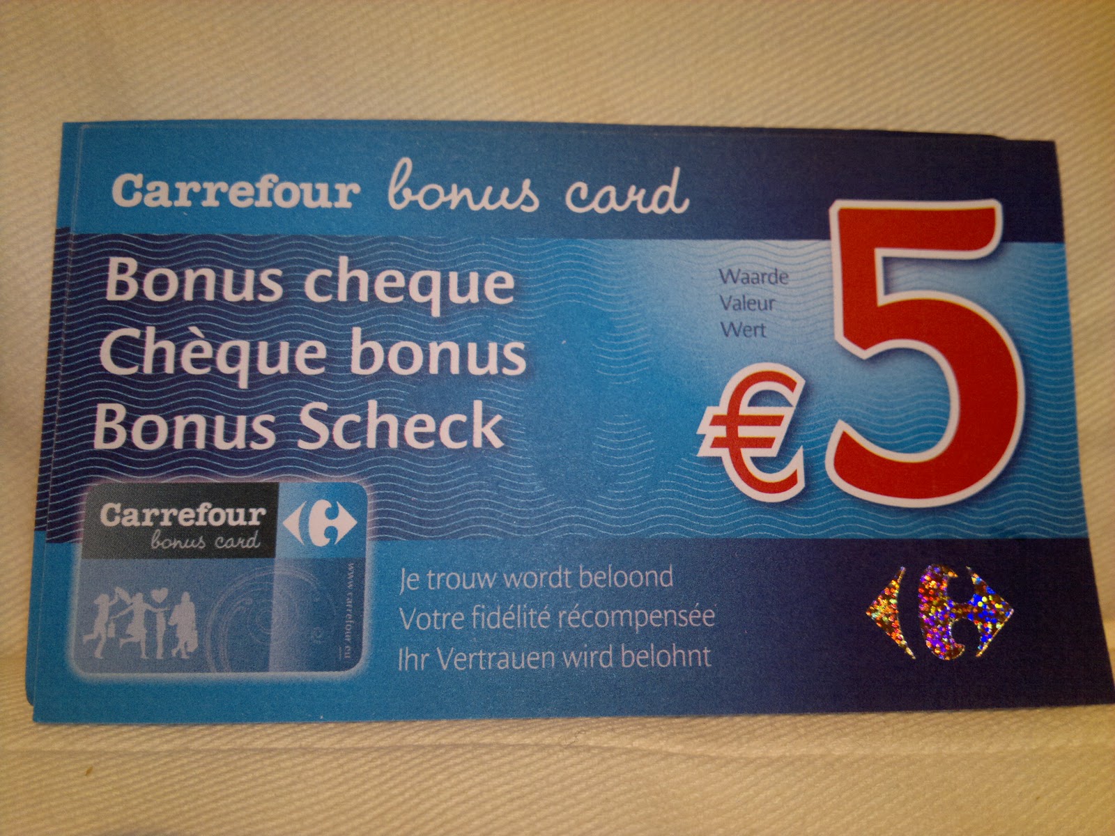 ベルギー生活顛末記: ちりも積もればCarrefour Bonus card