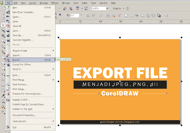 Cara Export atau Menyimpan File CorelDRAW Menjadi JPG atau PNG dan ...