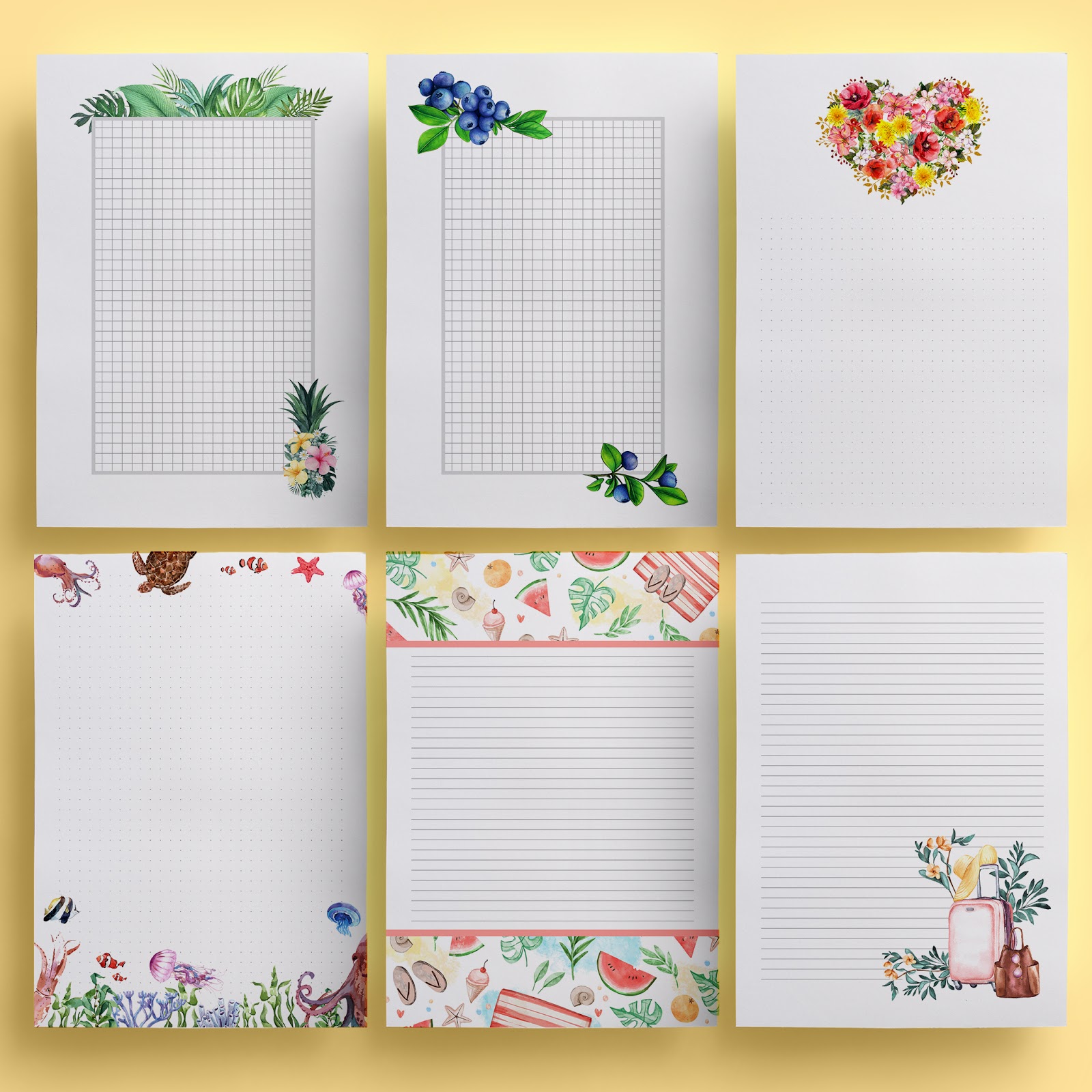 Darmowa PAPETERIA do druku!- LATO - Notes - do pobrania - Planery ...