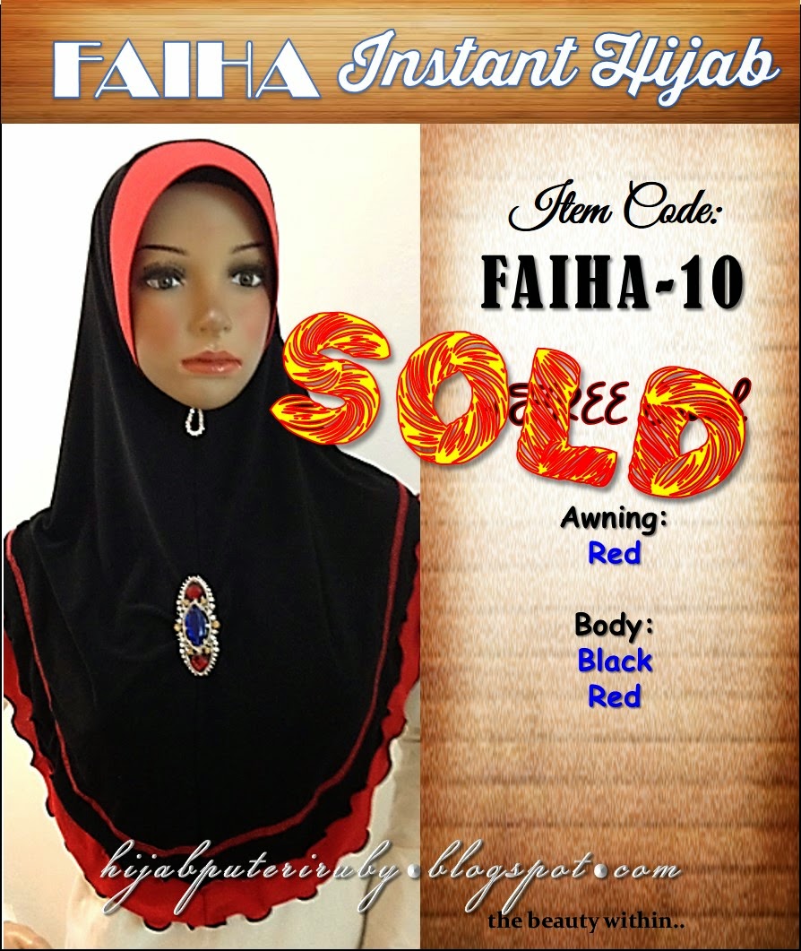Hijab MySarah: FAIHA Instant Hijab (Size: L)