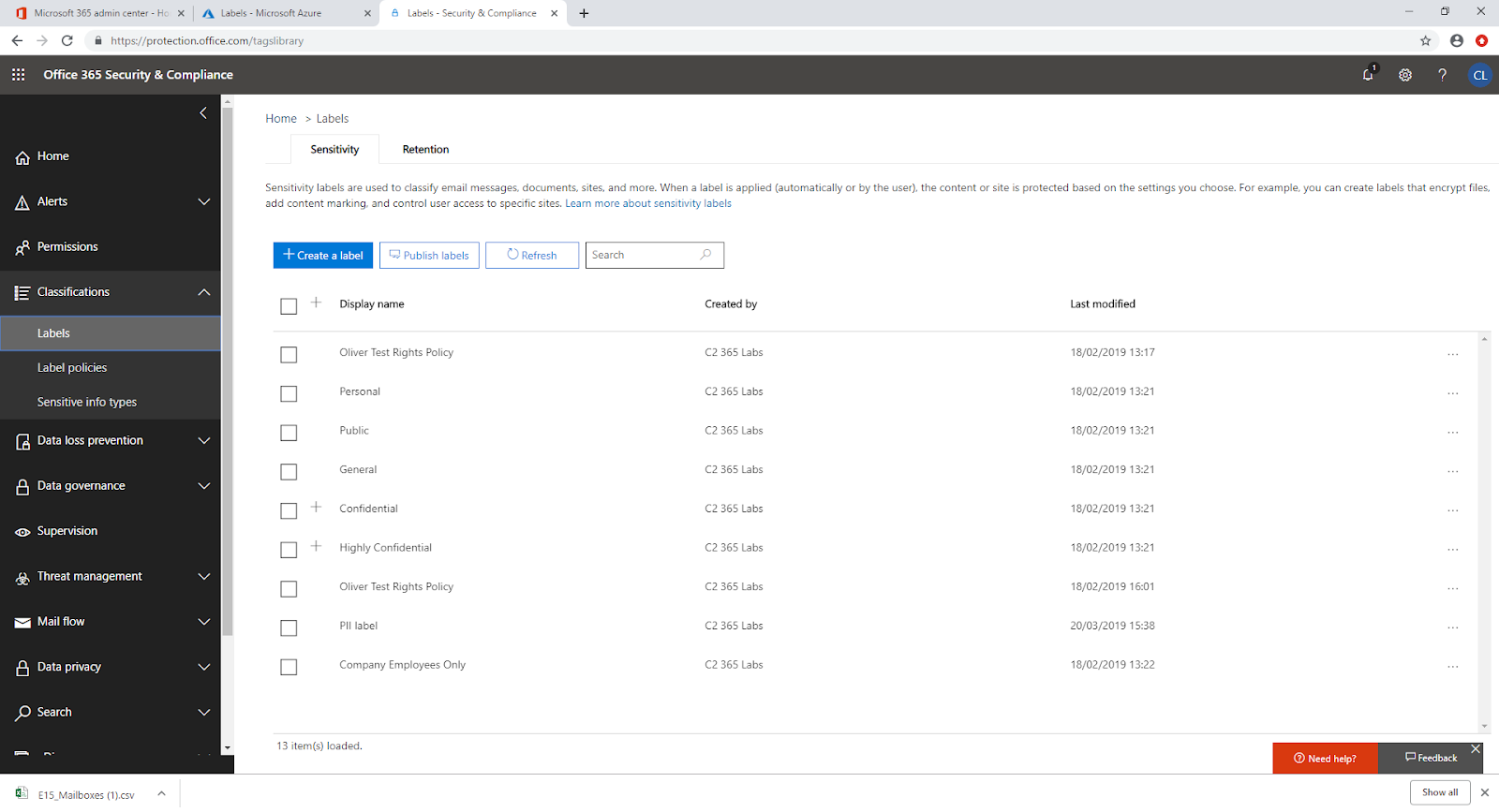 Wave16.com: Enabling Azure Information Protection Unified Labelling Preview