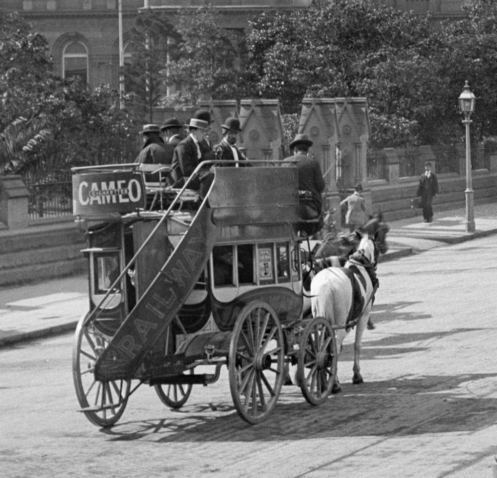 Vintage Photos of Horse Drawn Omnibus in Australia From Between the ...