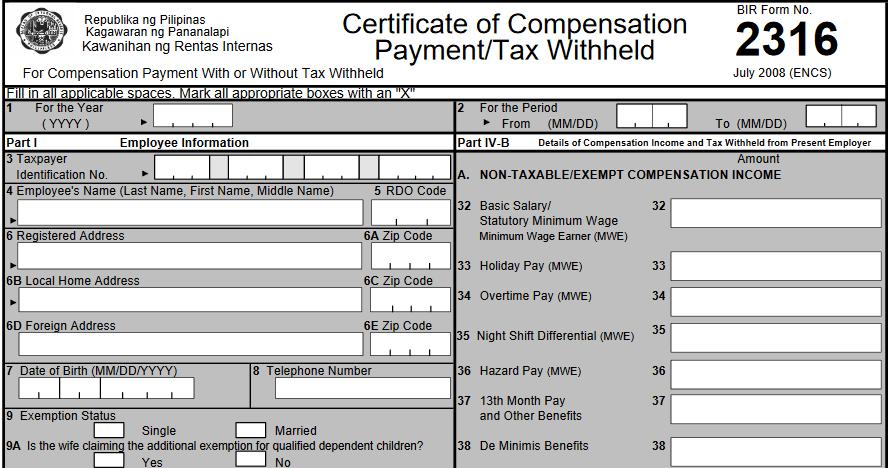 BIR Form 2316: What to Know and How to file it - Ines Gopez Amarante and Co.